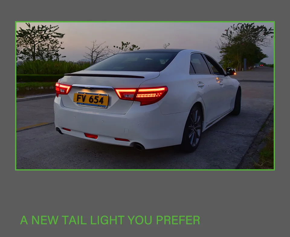 Toyota Mark X Tail Lights 2013-2019 Reiz Led Tail Lamp Light Led Drl ...