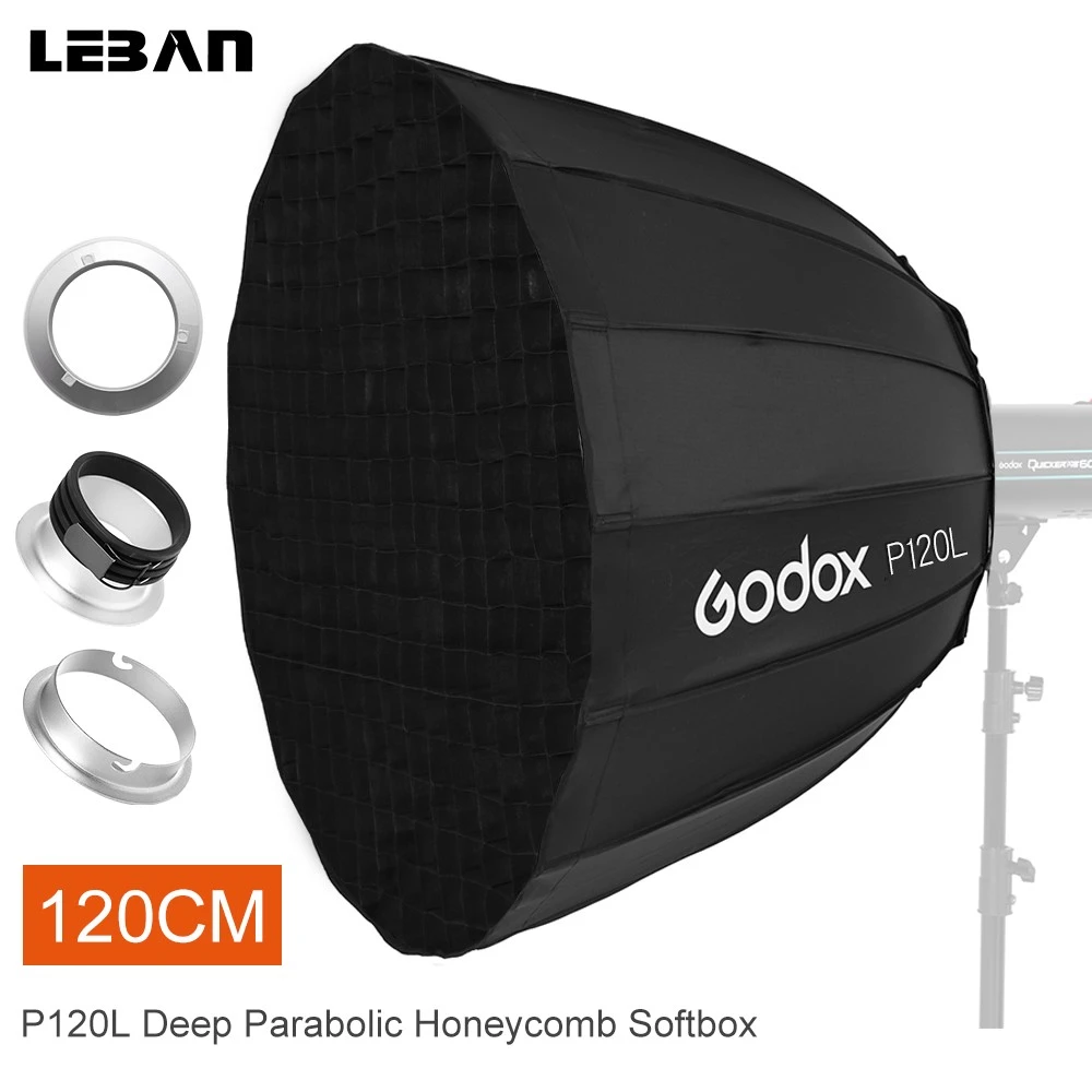 Godox P120l 120cm Deep Parabolic For Bowens Profoto Elinchrom Mount ...