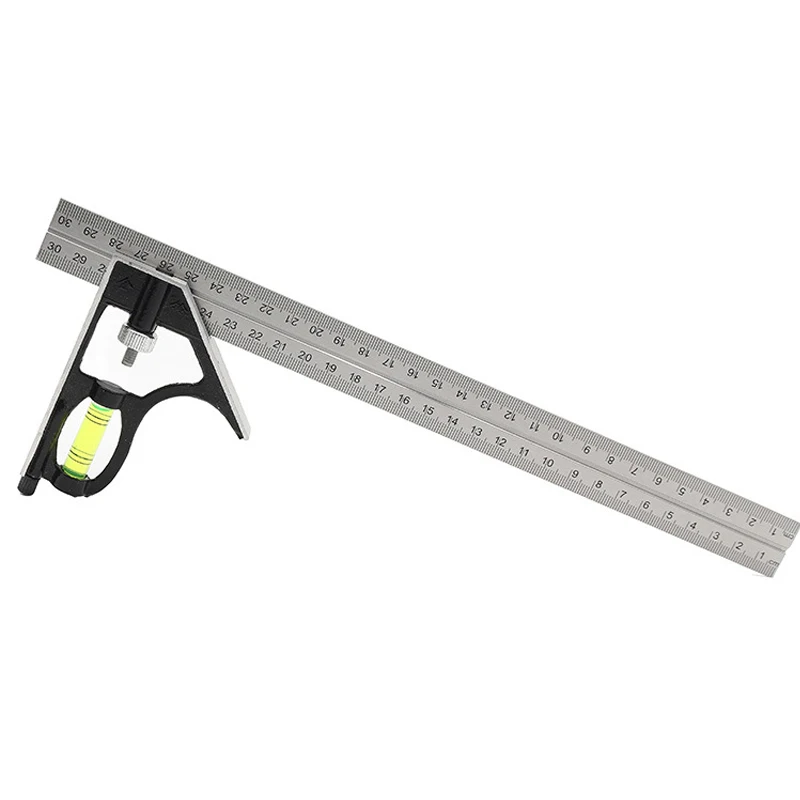 300mm Adjustable Combination Try Square Set Thickened Right Angle Ruler ...