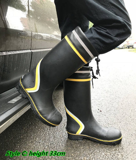 Botas impermeables de goma antiperforación con punta de acero