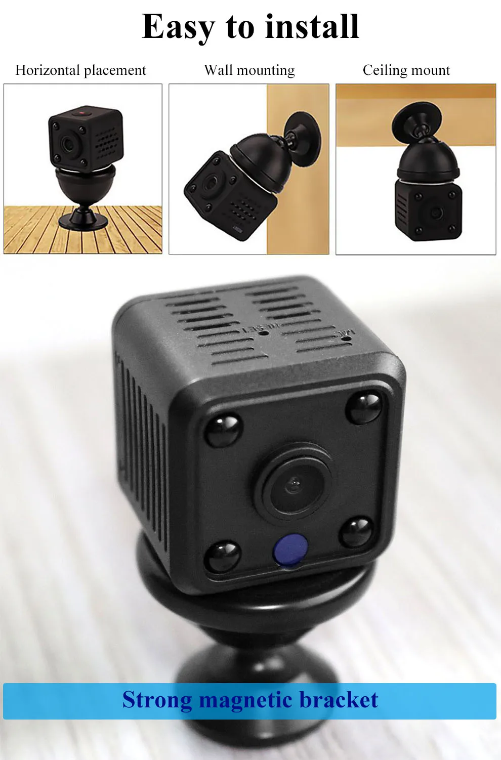 Caméra miniature,Mini caméra de Surveillance IP WiFi HD 1080P ...