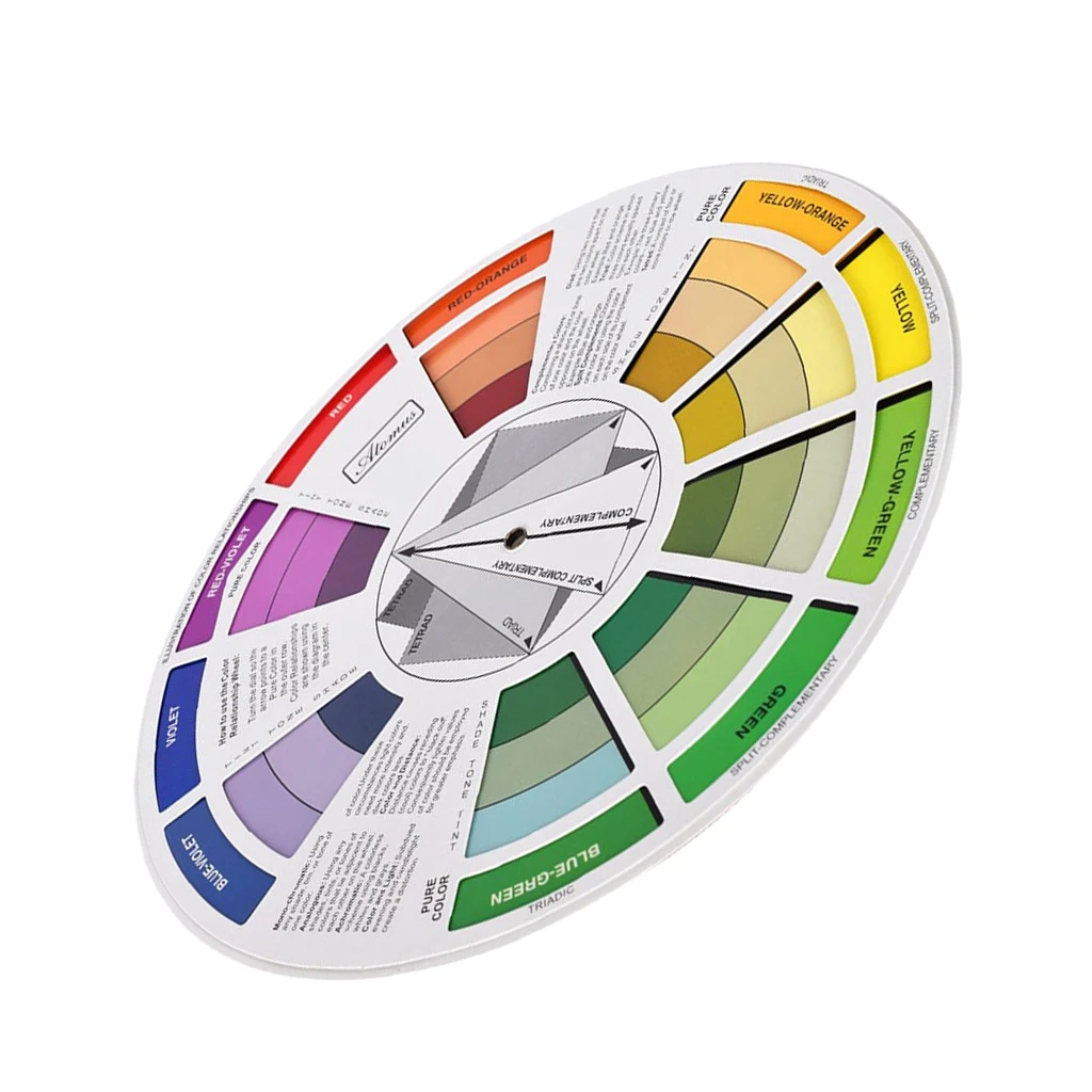 Professional Coloring Matching Guide Color Wheel Colors Mixing Chart ...
