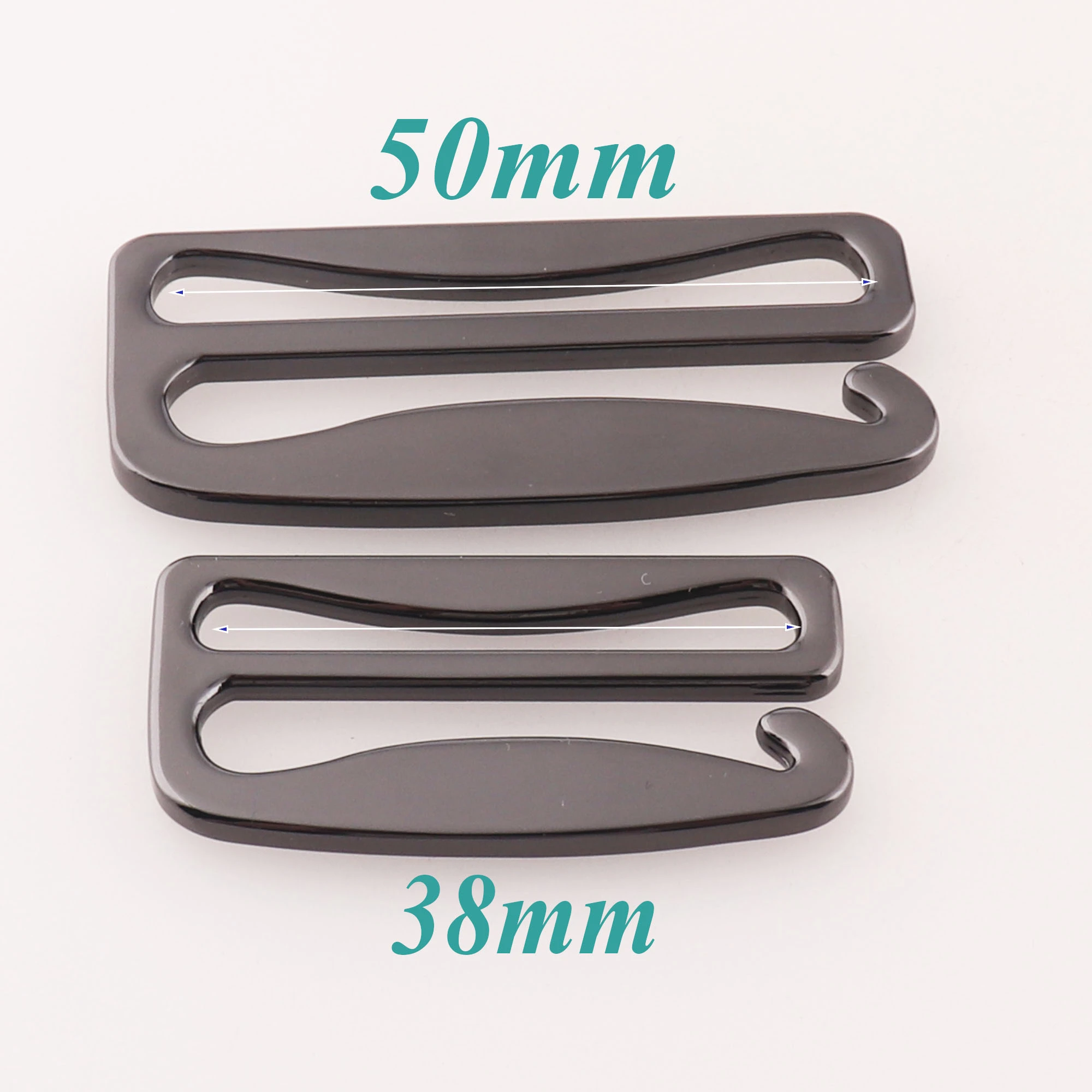 4 Pcs 38mm/50mm Gunmetal Metal G Buckle G Hooks Strap Slider Hooks Zinc ...