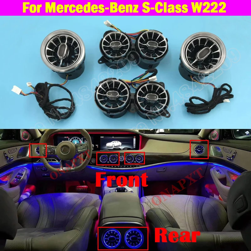 For Mercedes Benz S Class W222 Turbo Colors Decorative Car Front ...