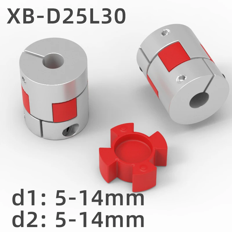Xb D25l30 A Two Jaws Coupler Aluminium Plum Flexible Shaft Coupling ...