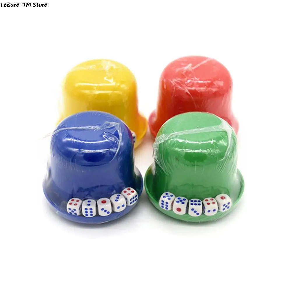 1set-Dice-Cup-Drinking-Board-Game-Gambling-Dice-Box-With-5Pcs-Dice ...