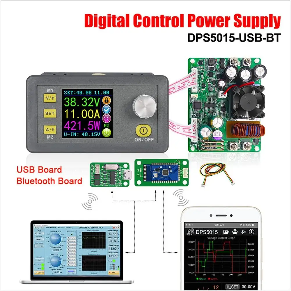 DPS5015 Communication Constant Voltage Current DC Step-down Power ...