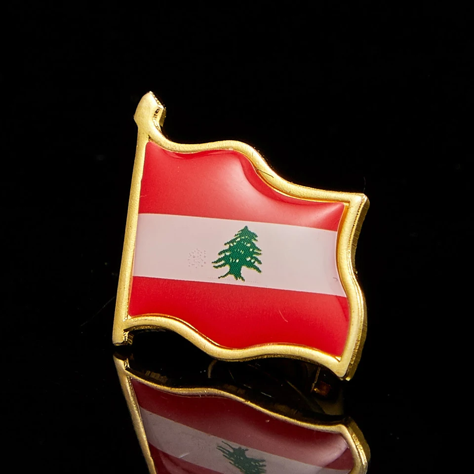 Lebanon National Flag Lapel Pins Badge Gift for Him God bless Lebanon