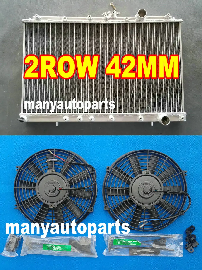 2-CORE-ALUMINUM-RADIATOR-FOR-MITSUBISHI-LANCER-EVO-1-2-3-EVO1-EVO2-EVO3 ...