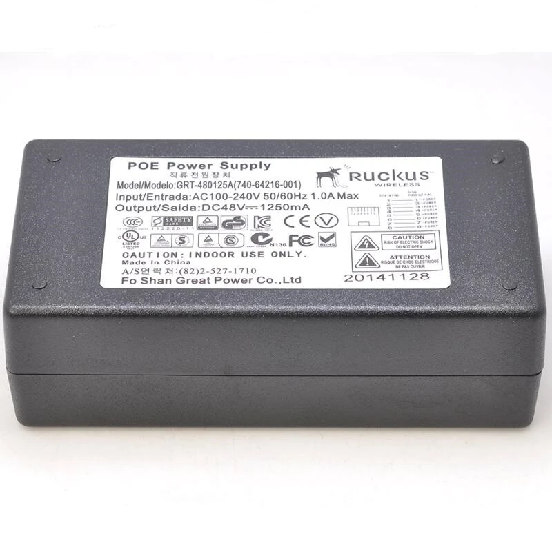 Genuine Power Supply Adapter Gigabit Poe Module 48v 1.25a 60w Grt ...