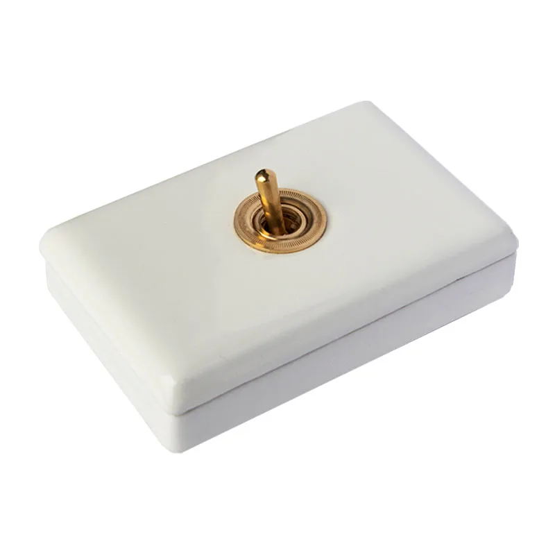 Nostalgic Ceramic Toggle Switch Retro Single and Double Control Switch ...