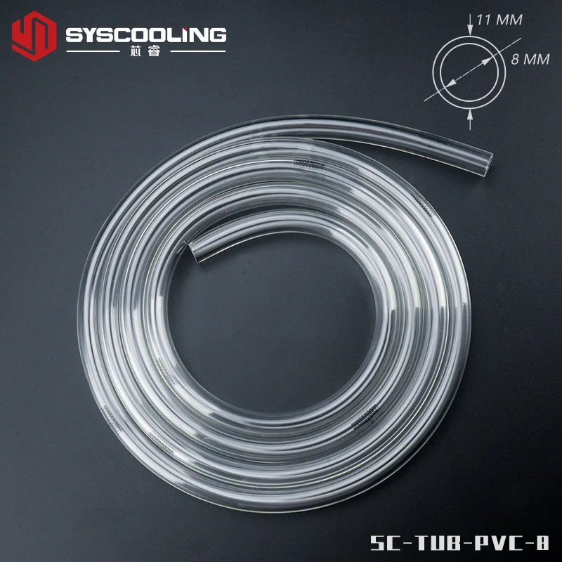 2-meters-lot-PVC-tube-for-water-cooling-ID8mm-OD11mm-transparent-color ...