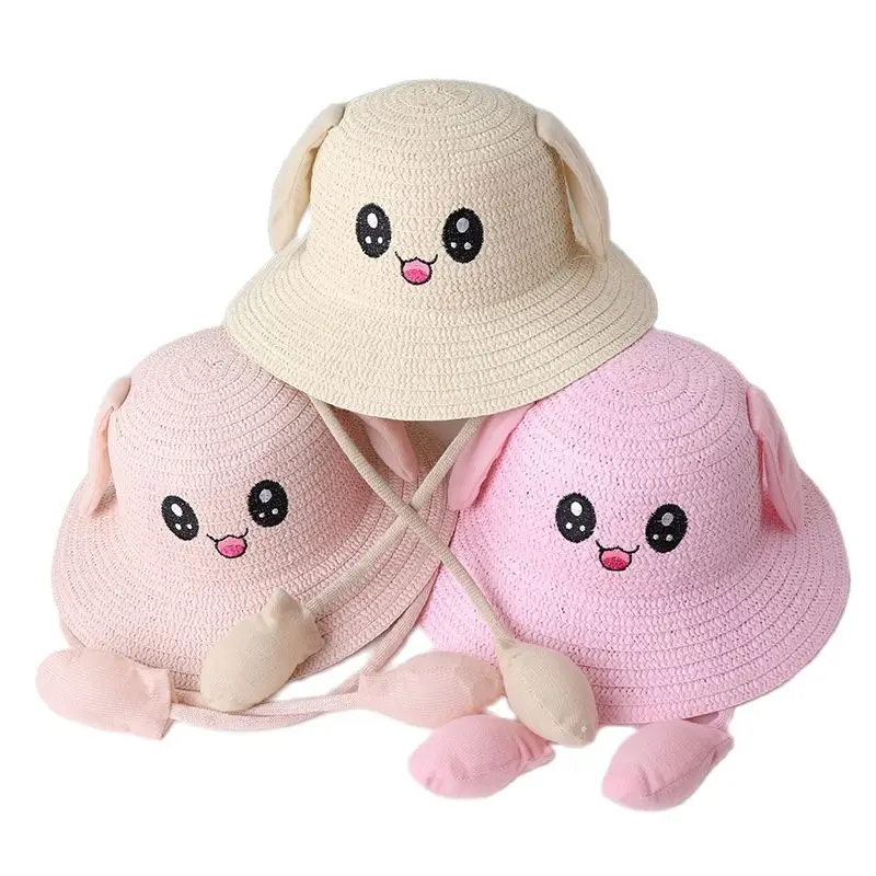 Xinyixiang-New-Children-s-Cap-Straw-Hats-Moving-Rabbit-Ears-Cute ...