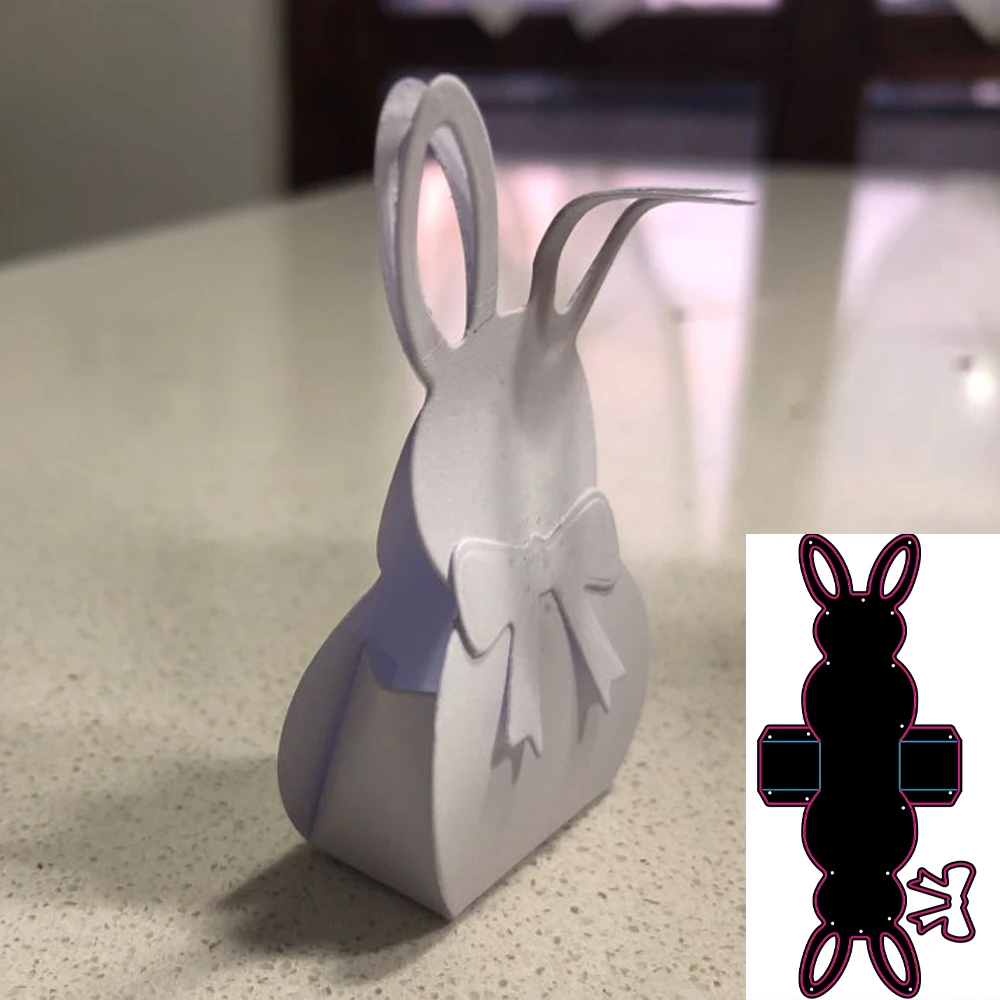 Easter 3D Effect Bunny Box Metal Cutting Dies DIY Box Scrapbooking ...