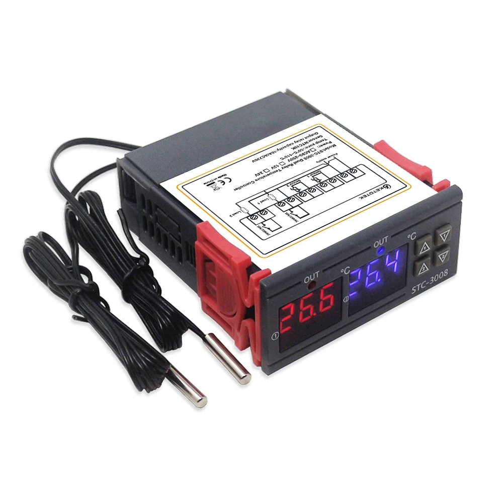 Dual-Digital-Temperature-Controller-Incubator-Thermostat-Two-Relay ...