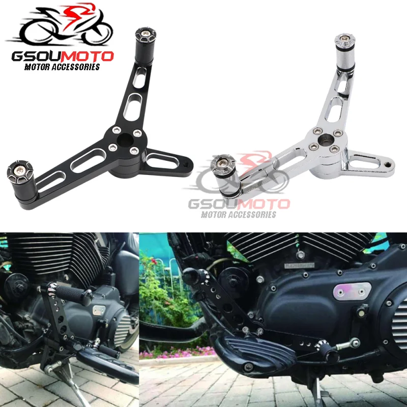 Motorcycle-Forward-Control-Heel-Toe-Shift-Lever-Pedal-Shifter-Foot-Pegs ...