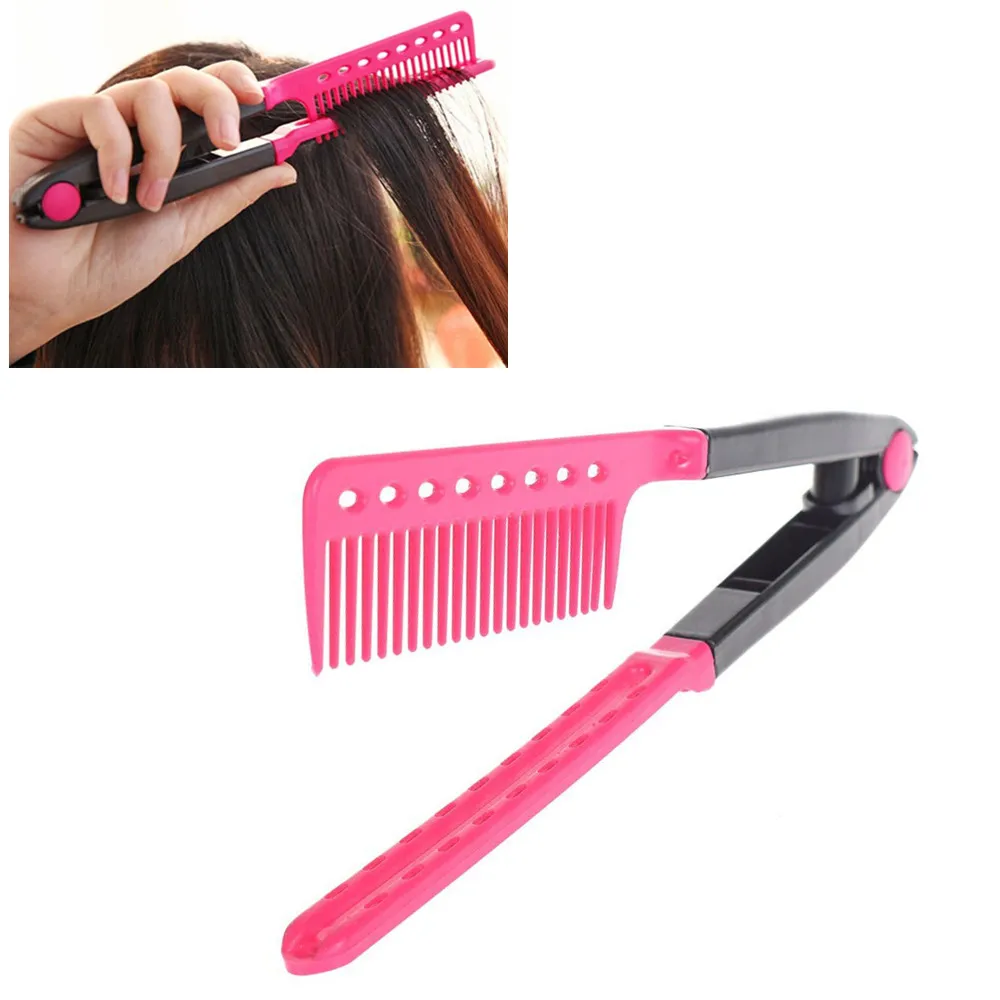 Folding-Hair-Straightener-Combs-Clip-Anti-Static-Holder-Tongs-Styling ...