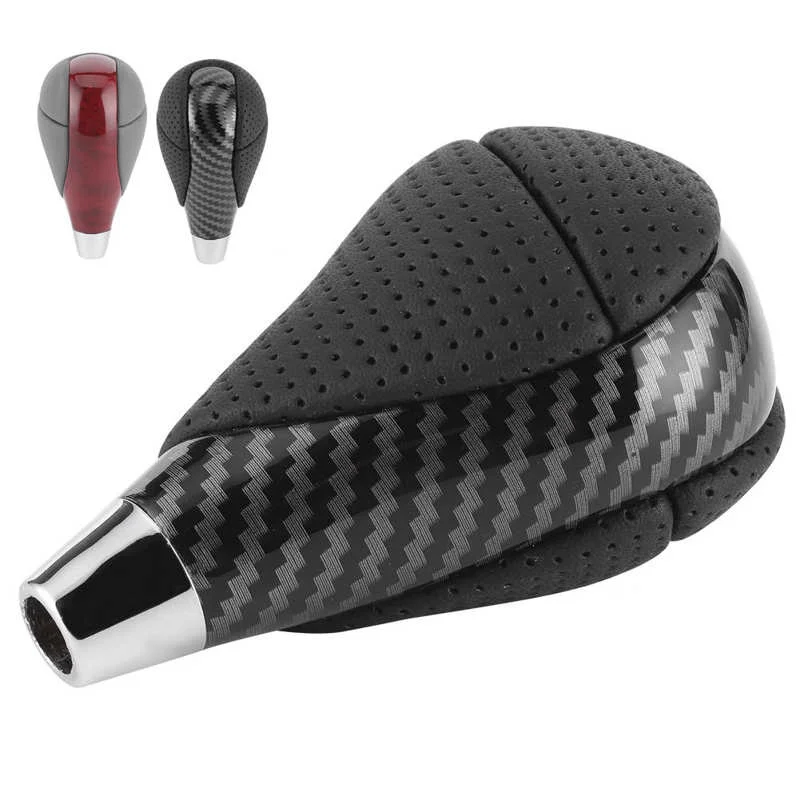 Artificial Leather Gear Shift Knob Ergonomic Shifter Replacement Fit ...
