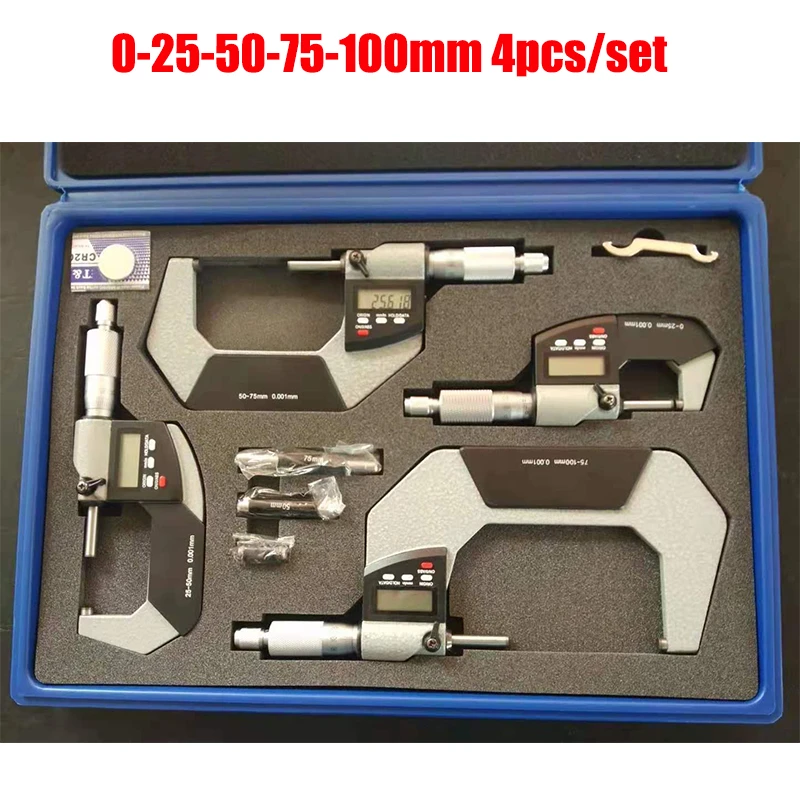 Electronic Outside Micrometer 0-25mm 25-50mm 50-75mm 75-100mm 0.001 Mm ...