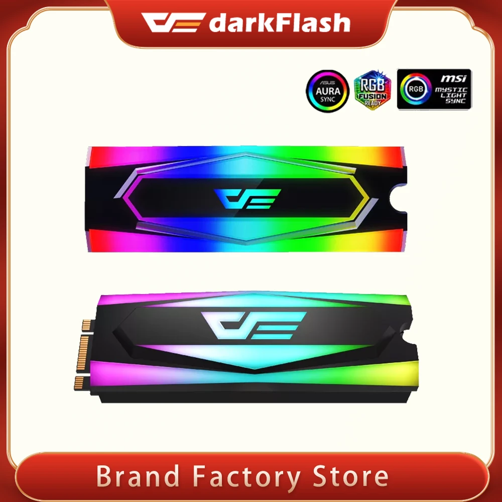 Darkflash Aluminum 5v Argb M.2 Ssd Hard Disk Heatsink Heat Dissipation ...