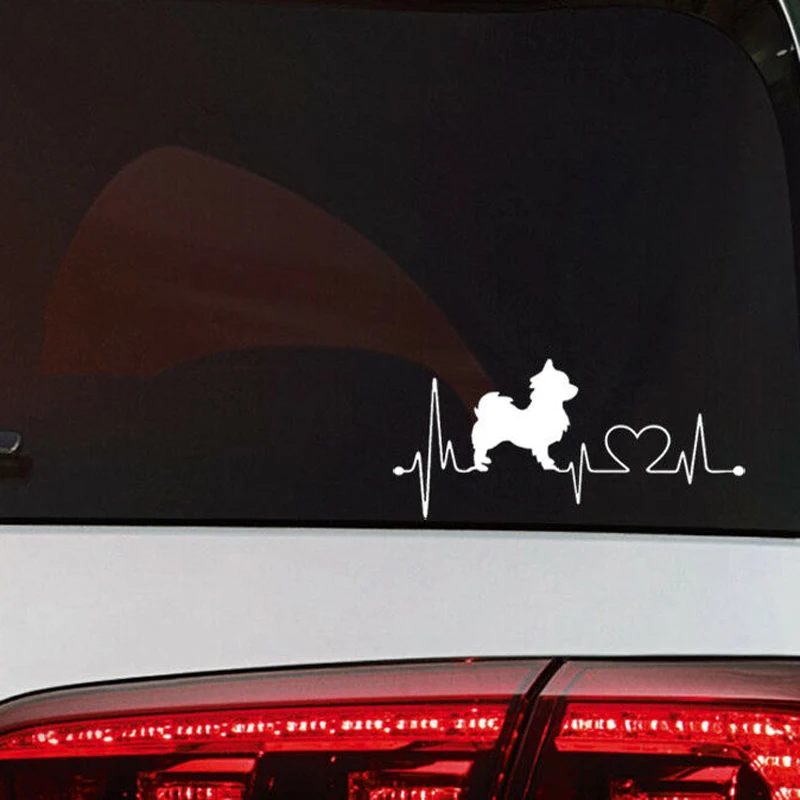 Chihuahua Sticker Heartbeat Dog Car Sticker Heart Beat Dog Wall Tattoo ...