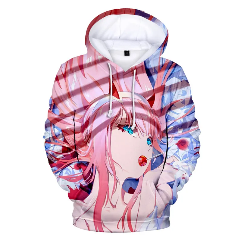Darling In The Franxx 3D Print Hoodies Anime Girl Zero Two Fashion ...