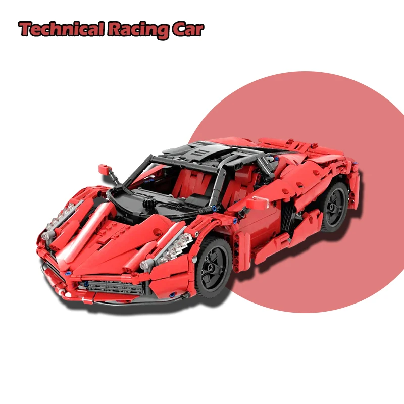 1580pcs City Technical Car Series Red Supercar MOC Model Blocks ...