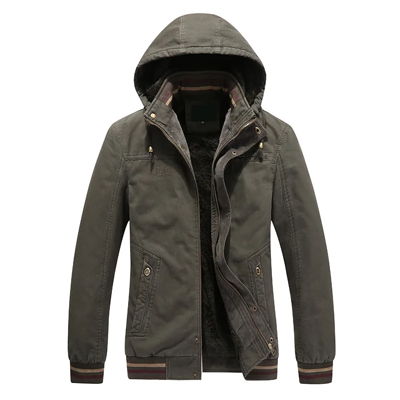 New Men's Inner Fleece Thicker Warm Winter Jacket Men Brand Clothing ...