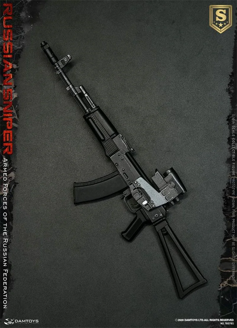 Scale 1/6 DAMTOYS DAM 78078S Russian Sniper SVD AK74 Rifle model For ...