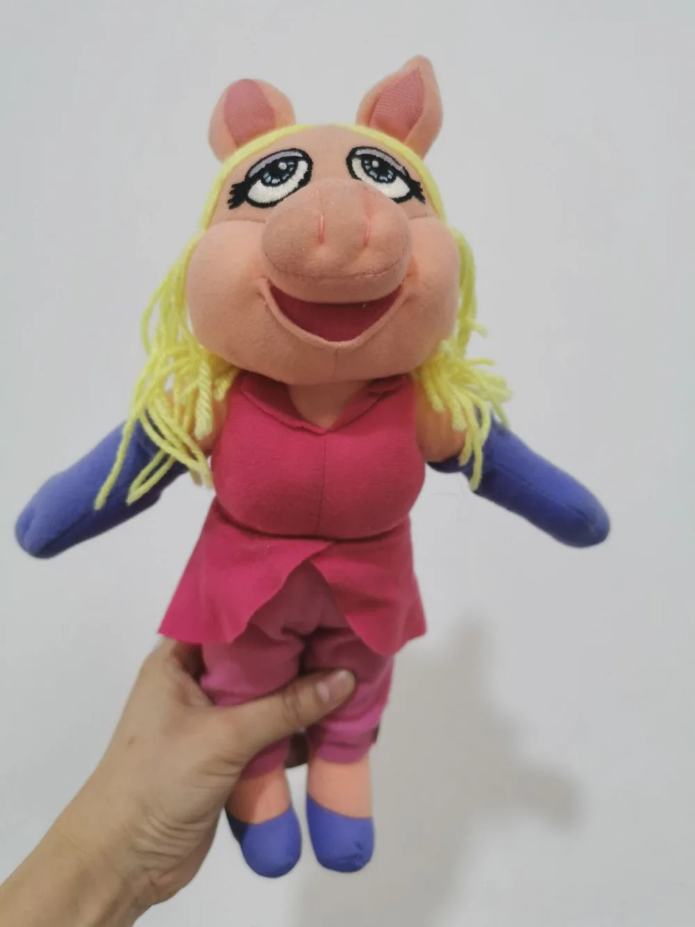 Disney Glamour Miss Piggy Plush Doll The Muppets Pink Dress Stuffed ...
