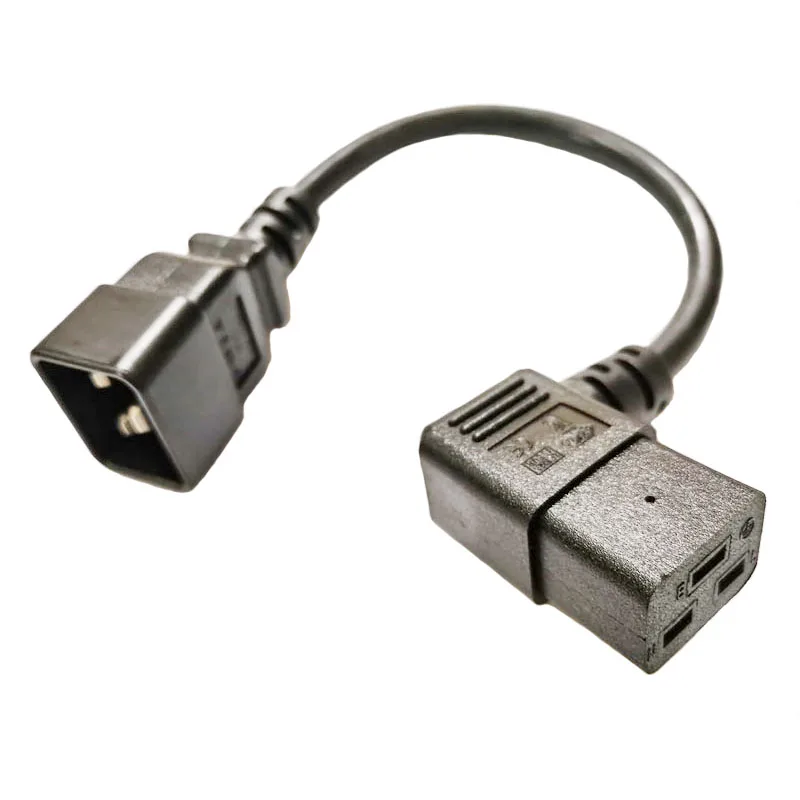 C20 Male Plug To C19 Left Angle Female Socket Power Cord, C19 To C20 Ac ...