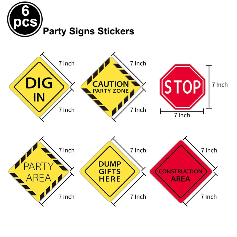Construction Zone Party Signs