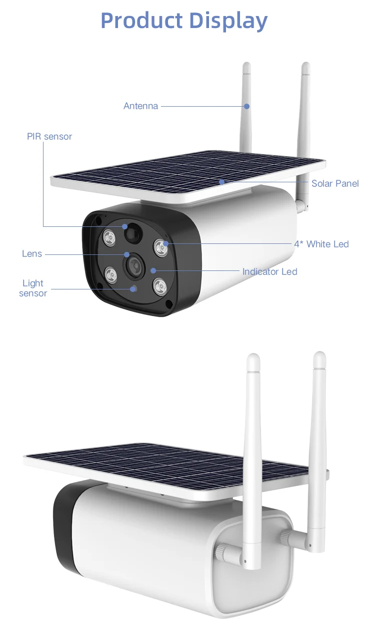 Solor Camera Outdoor Wireless 4G Network Solar Battery Power IP Camera ...