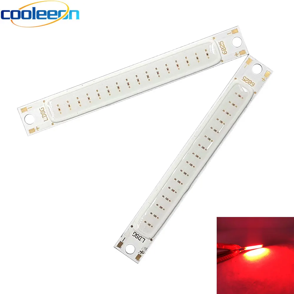 100pcs 62mm Red Color Led Cob Strip Light 2.2v 3v Led Chip For Bycicle ...