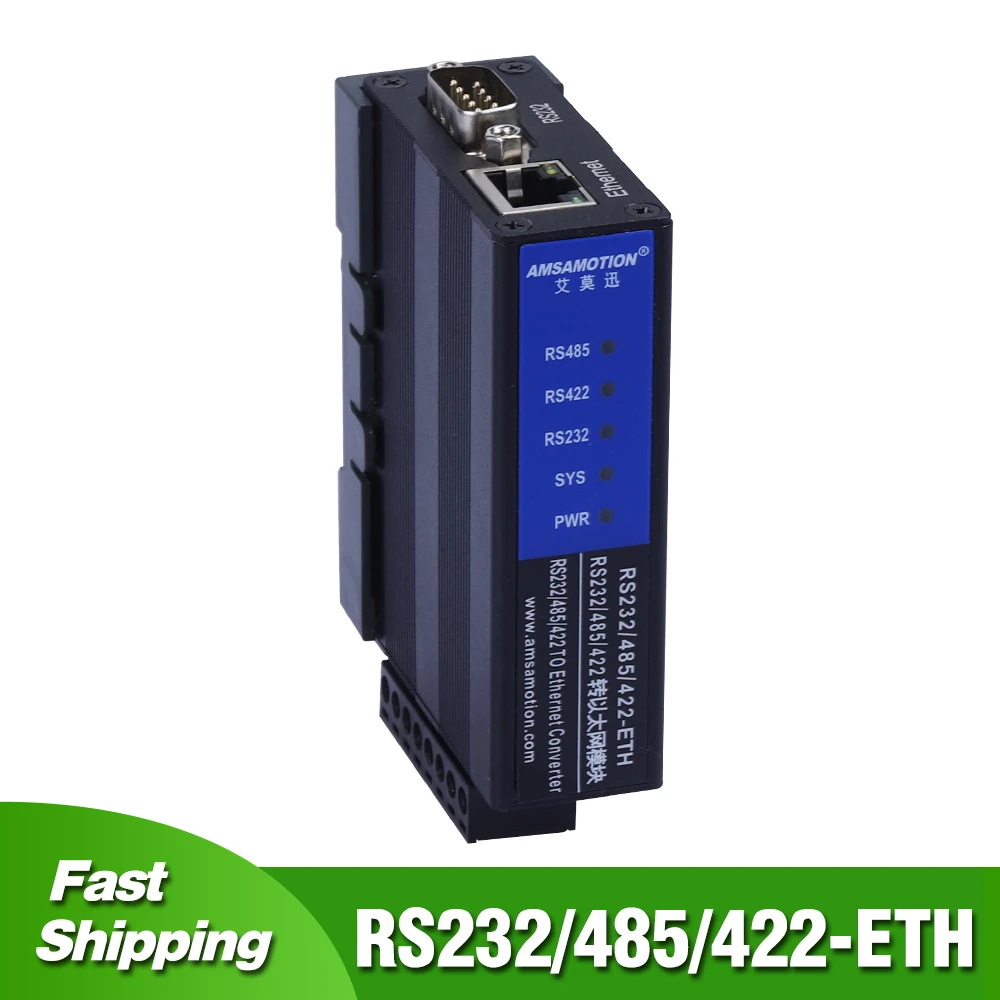 4CH RS232 RS485 RS422 to Ethernet Serial Server Module ETH Converter Signal RTU to Modbus TCP ...