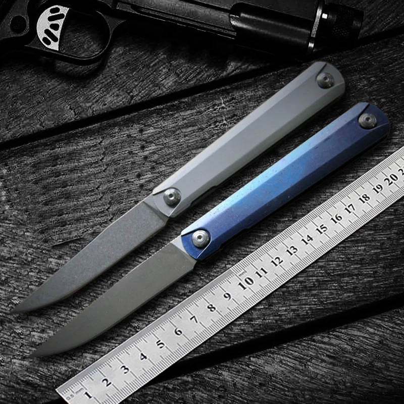 Mk faca de bolso 9cr18mov lâmina dobrável facas de caça ao ar livre ...