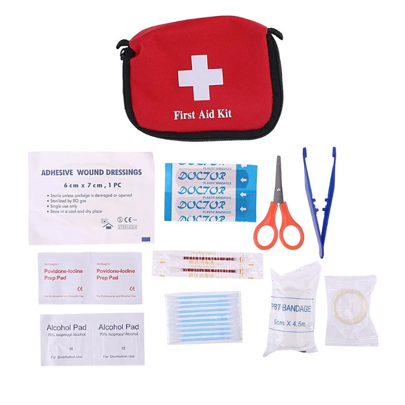 Mini Outdoor Camping Hiking Survival Travel Emergency First Aid Kit Bag ...