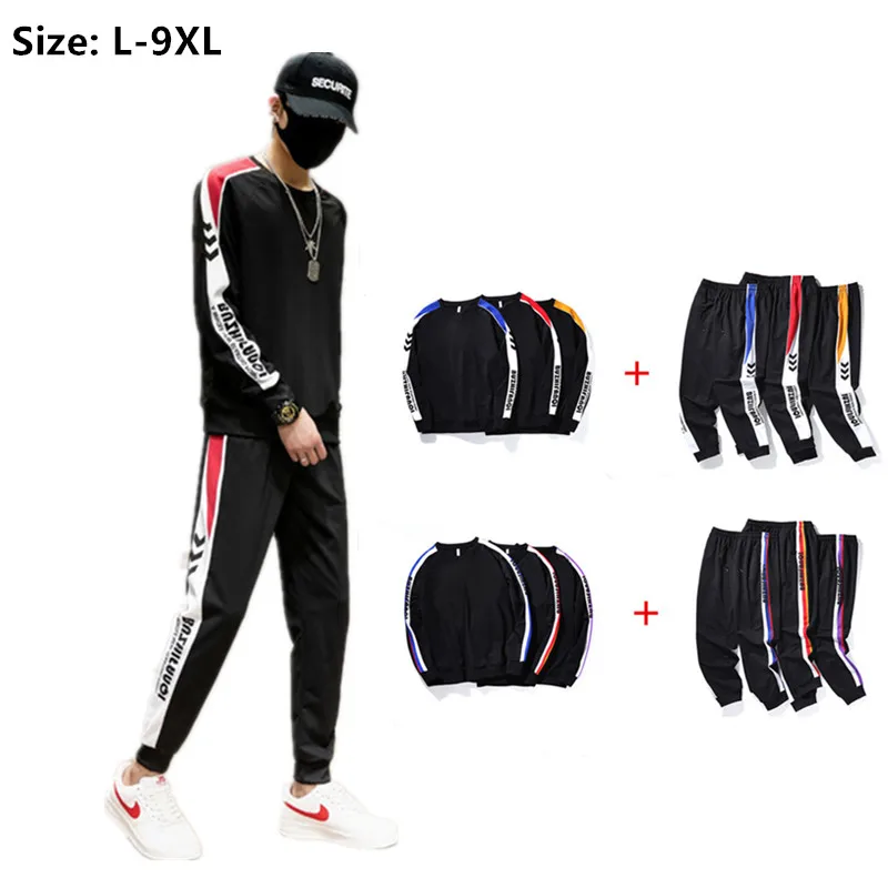 Tracksuit Men Teenagers Autumn Hip Hop Jogging Pants Harem Sports Tops ...