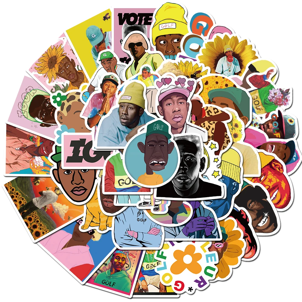 50pcs Pack Rapper Singer Tyler The Creator Portrait Stickers For ...