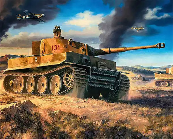 Military themed paint by numbers kits