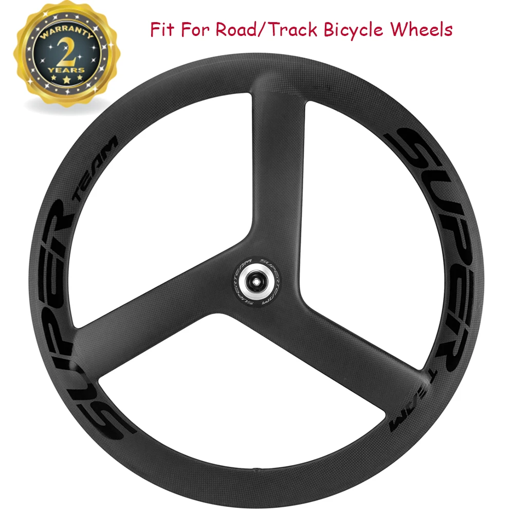 SUPERTEAM 3 Spoke Carbon Wheels Fixed Gear/Road Hub For Track/Road ...