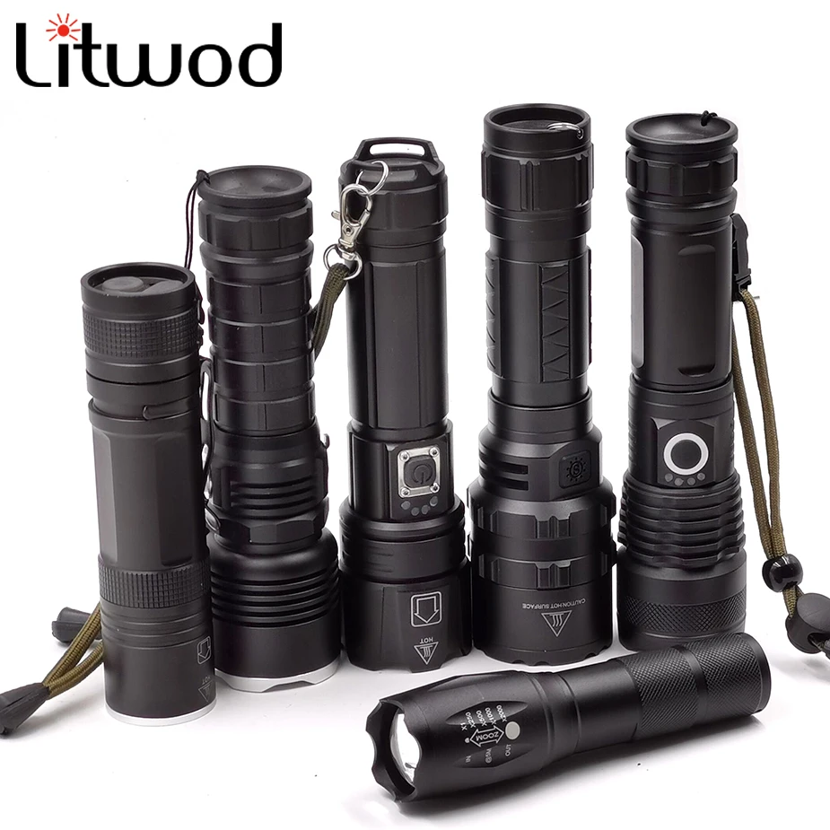 XHP90-2-Tactical-Light-Lamp-LED-Flashlight-Torch-Waterproof-18650-Or ...