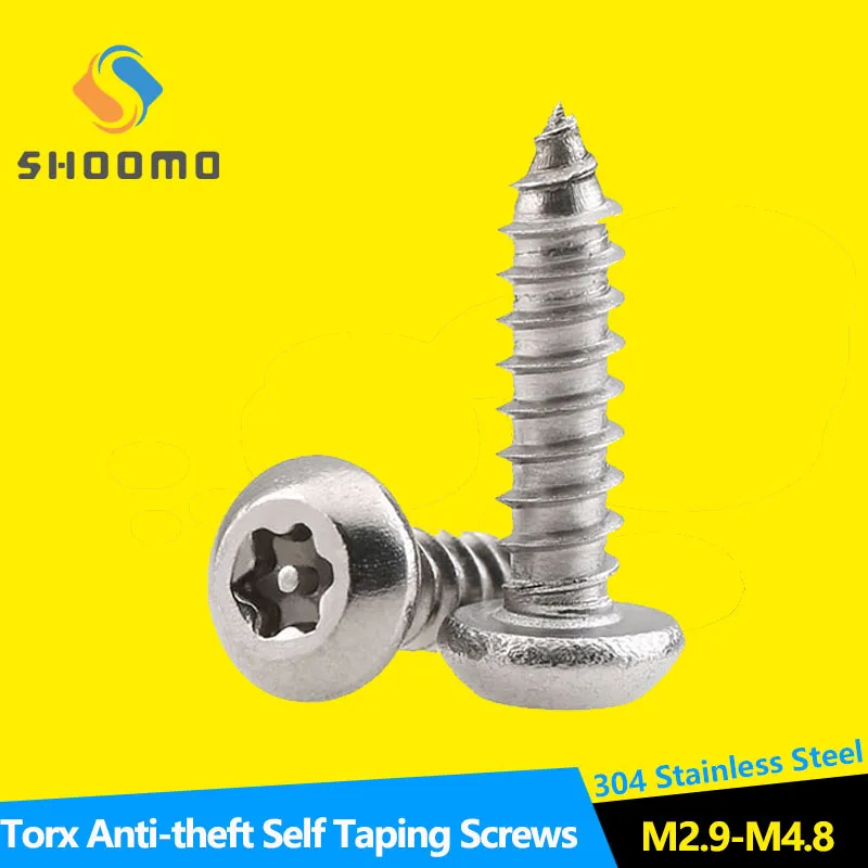 Tamper Proof Security Button Head Screws Round Pan Head Self Tapping ...