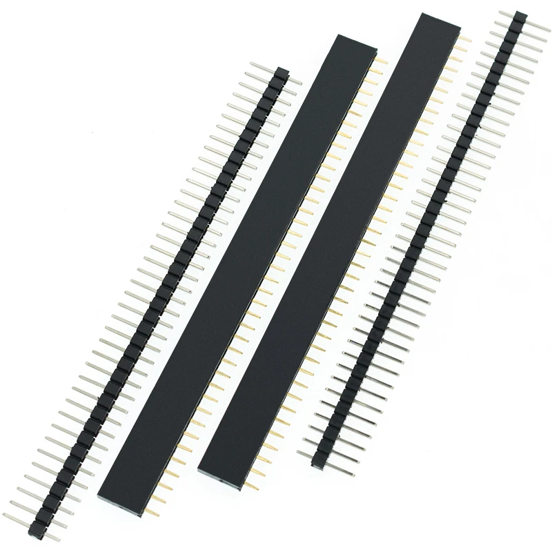10PCS-1x40Pin-2-54mm-Single-Row-Female-10pcs-1x40-Male-Pin-Header ...