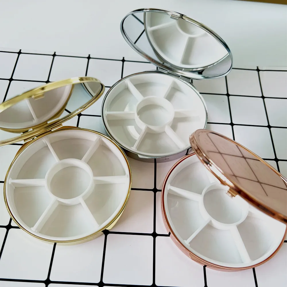 90mm Metal Round 7 Days Pill boxes Medicine Organizer Container ...