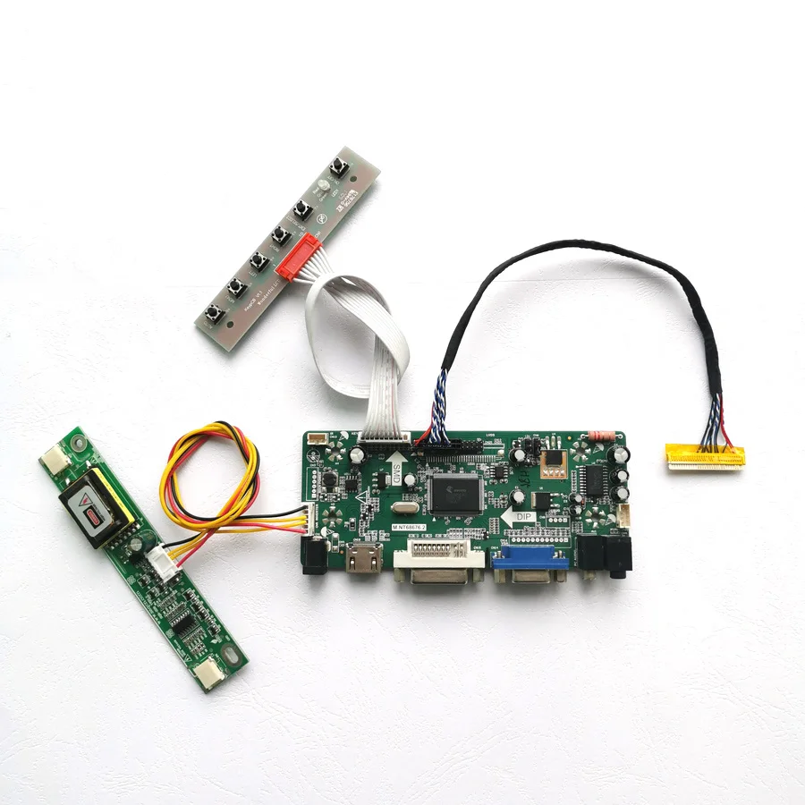 สำหรับ MT185GW01 V.0 V.2 1366*768 18.5 "จอ LCD แผง VGA + DVI M.NT68676หน้าจอควบคุมไดรฟ์ LVDS ...