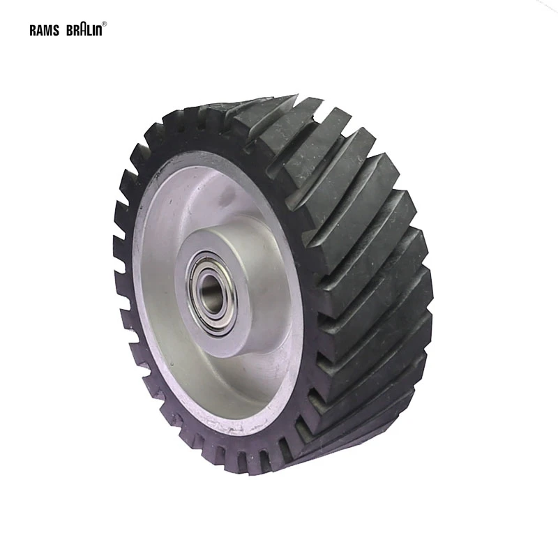 150*50mm Diagonal Rubber Contact Wheel Belt Grinder Wheel Abrasive Belt ...