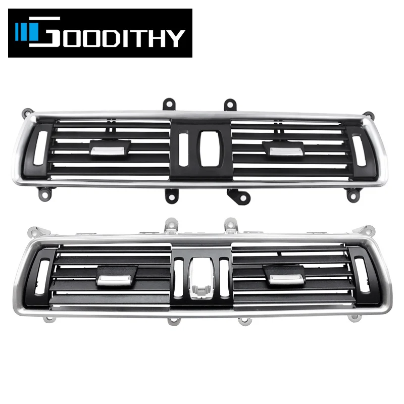 Front-Console-Chrome-Central-Air-Conditioner-AC-Vent-Grill-For-BMW-5 ...