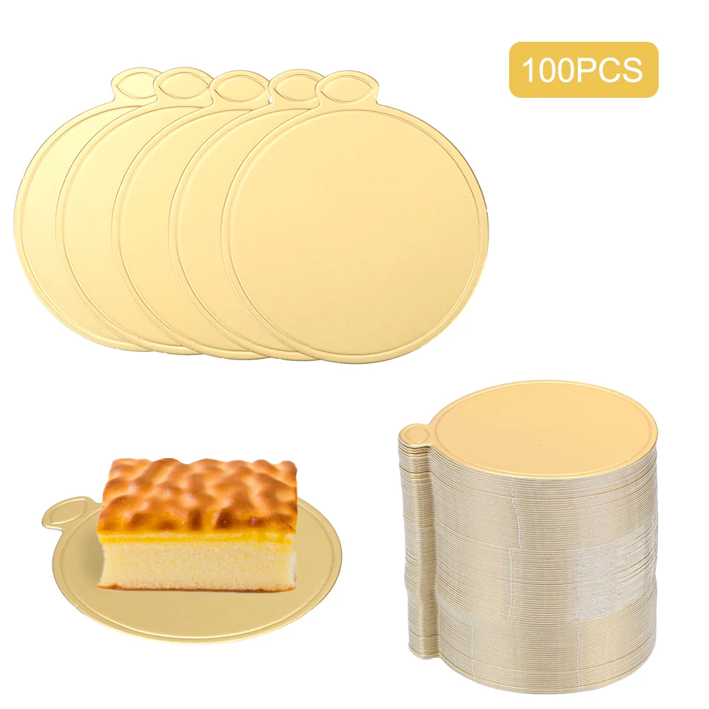Disposable-100Pcs-Pack-Cake-Cardboard-Round-Cake-Dessert-Tray-Paper ...