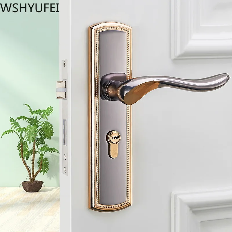 European Bedroom Door Lock Mute Door Lock Solid Wood Door Door Hardware ...